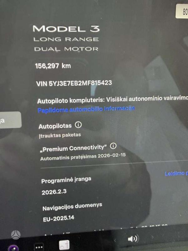 Zils Tesla Model 3 2021 Kauņa, ar dzinēja tilpumu 0.00 L un nobraukumu 156 tūkst. km par 22999 €, foto 10 vietnē AUTOMOTO.COM.LV