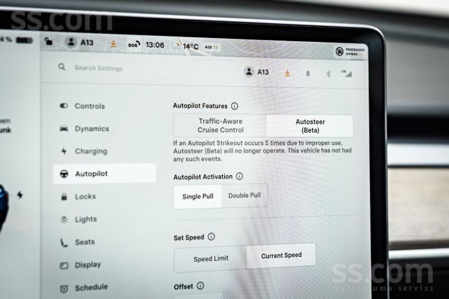 Синий Тесла Модель 3 2021 в Рига, объемом двигателя 0.00 л и пробегом 119 тыс. км за 26500 €, фото 29 на AUTOMOTO.COM.LV