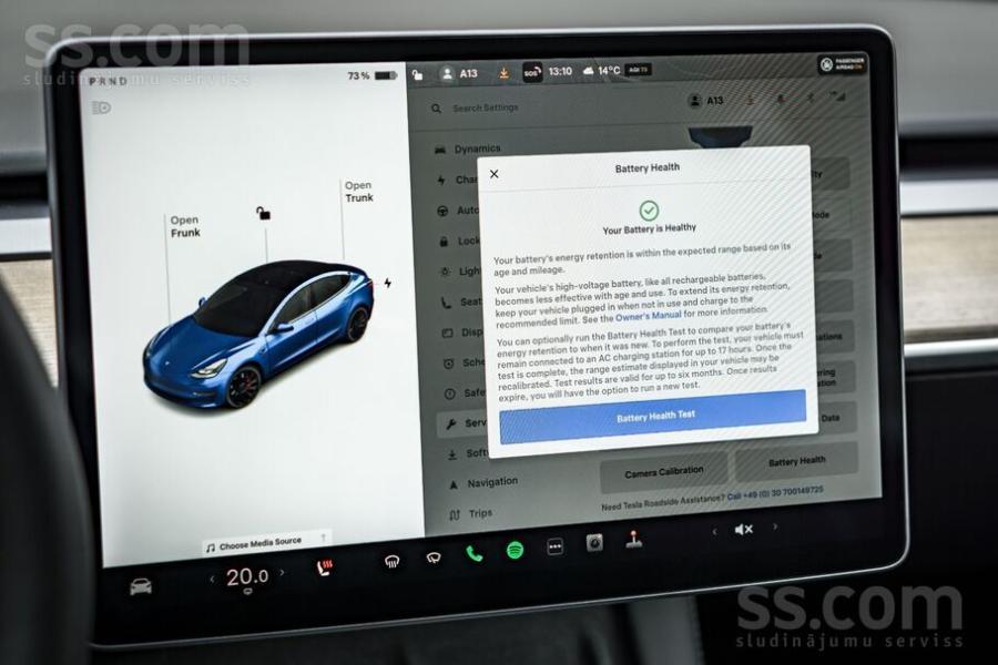 Синий Тесла Модель 3 2021 в Рига, объемом двигателя 0.00 л и пробегом 119 тыс. км за 26500 €, фото 30 на AUTOMOTO.COM.LV