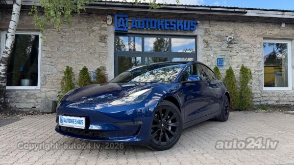 Zils Tesla Model 3 2021 Tallina, ar dzinēja tilpumu 0.00 L un nobraukumu 79 tūkst. km par 30490 €, foto 1 vietnē AUTOMOTO.COM.LV