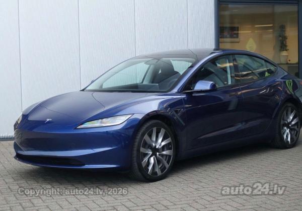 Zils Tesla Model 3 2023 Tallina, ar dzinēja tilpumu 0.00 L un nobraukumu 42 tūkst. km par 41800 €, foto 1 vietnē AUTOMOTO.COM.LV