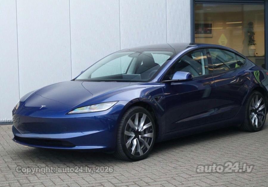 Blue Tesla Model 3 2023 in Tallinn, with an engine capacity of 0.00 L and mileage of 42 thousand km for 41800 €, photo 1 on AUTOMOTO.COM.LV