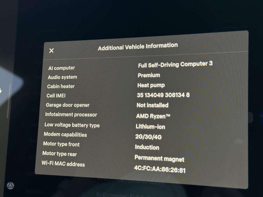 Blue Tesla Model 3 2023 in Vilnius, with an engine capacity of 0.00 L and mileage of 66 thousand km for 30000 €, photo 17 on AUTOMOTO.COM.LV