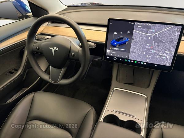 Blue Tesla Model 3 2023 in Tallinn, with an engine capacity of 0.00 L and mileage of 75 thousand km for 32900 €, photo 10 on AUTOMOTO.COM.LV