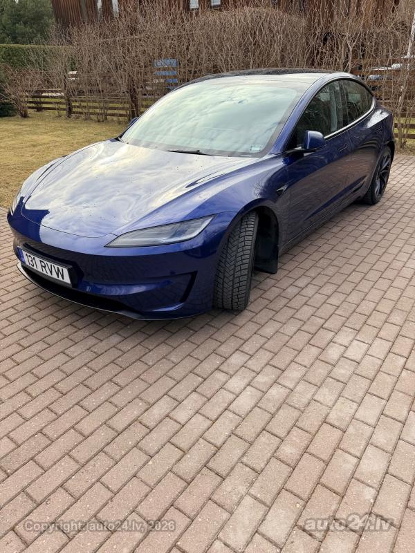 Blue Tesla Model 3 2024 in Tallinn, with an engine capacity of 0.00 L and mileage of 20 thousand km for 51900 €, photo 2 on AUTOMOTO.COM.LV