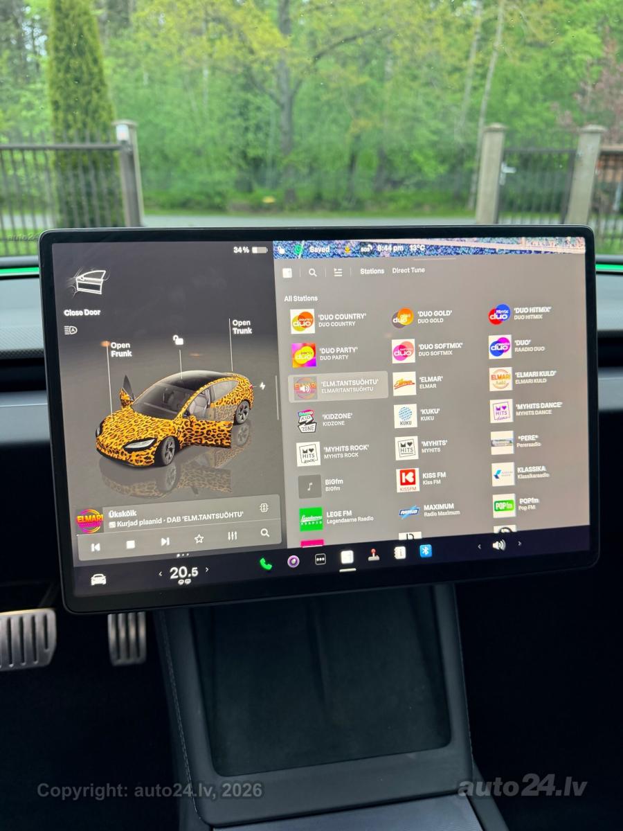 Blue Tesla Model 3 2024 in Tallinn, with an engine capacity of 0.00 L and mileage of 20 thousand km for 51900 €, photo 15 on AUTOMOTO.COM.LV