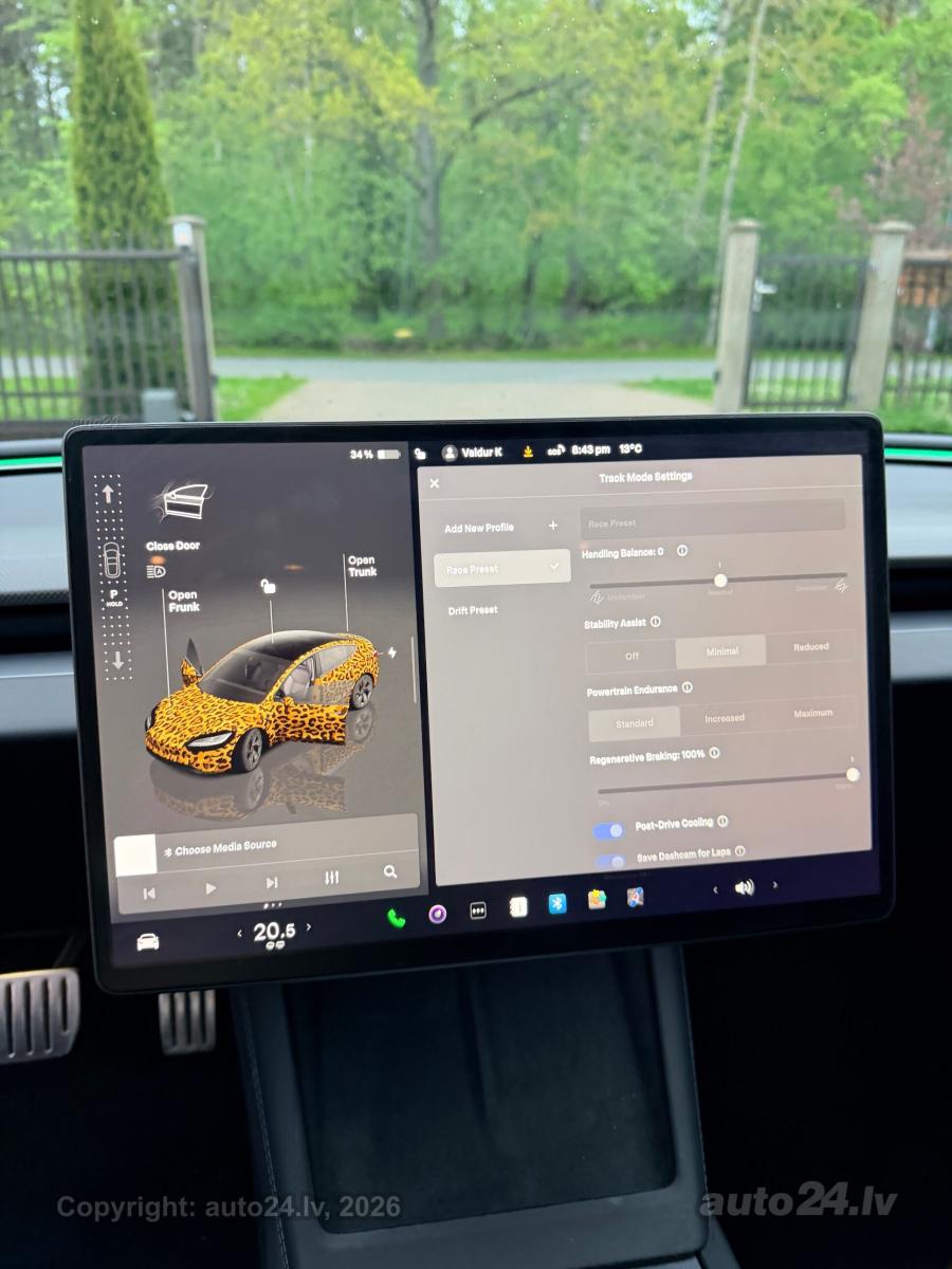 Blue Tesla Model 3 2024 in Tallinn, with an engine capacity of 0.00 L and mileage of 20 thousand km for 51900 €, photo 20 on AUTOMOTO.COM.LV
