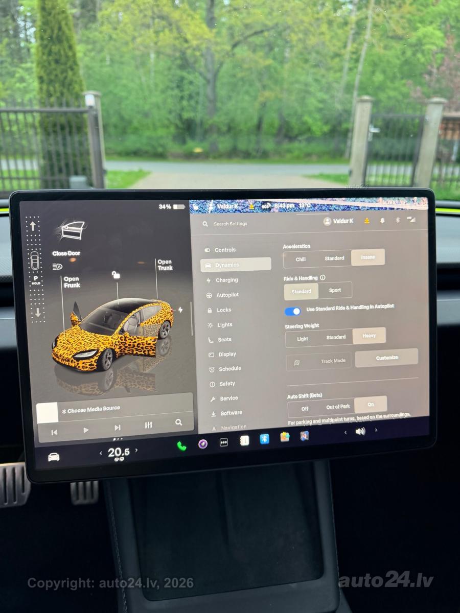 Blue Tesla Model 3 2024 in Tallinn, with an engine capacity of 0.00 L and mileage of 20 thousand km for 51900 €, photo 22 on AUTOMOTO.COM.LV