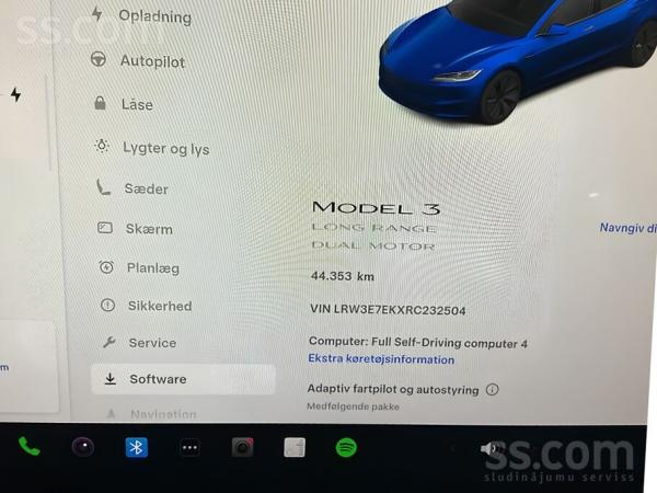 Zils Tesla Model 3 2024 Rīga, ar dzinēja tilpumu 0.00 L un nobraukumu 44 tūkst. km par 44900 €, foto 8 vietnē AUTOMOTO.COM.LV