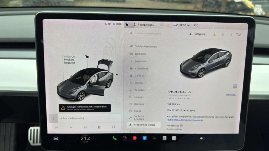 Pelēks Tesla Model 3 2019 Jonava, ar dzinēja tilpumu 0.00 L un nobraukumu 130 tūkst. km par 10999 €, foto 22 vietnē AUTOMOTO.COM.LV