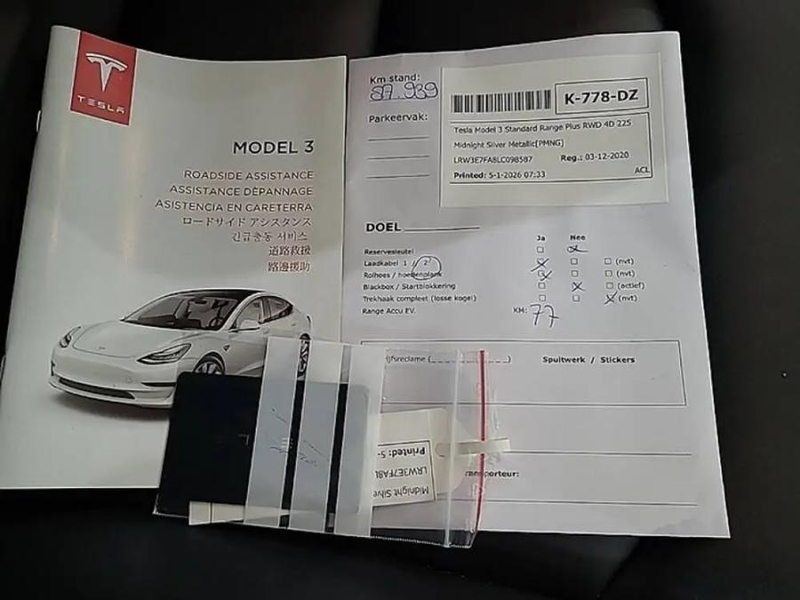 Grey Tesla Model 3 2020 in Riga, with an engine capacity of 0.00 L and mileage of 88 thousand km for 17155 €, photo 14 on AUTOMOTO.COM.LV