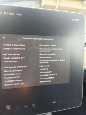 Pelēks Tesla Model 3 2021 Kauņa, ar dzinēja tilpumu 0.00 L un nobraukumu 120 tūkst. km par 11300 €, foto 14 vietnē AUTOMOTO.COM.LV