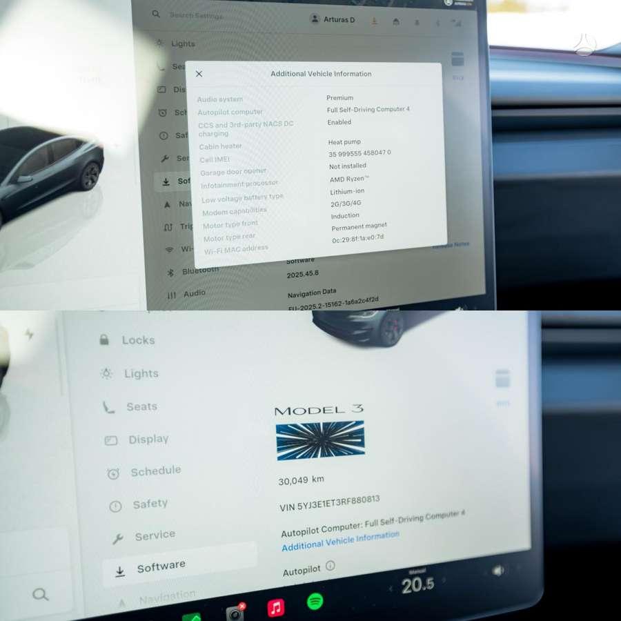 Серый Тесла Модель 3 2024 в Клайпеда, объемом двигателя 0.00 л и пробегом 30 тыс. км за 35900 €, фото 21 на AUTOMOTO.COM.LV