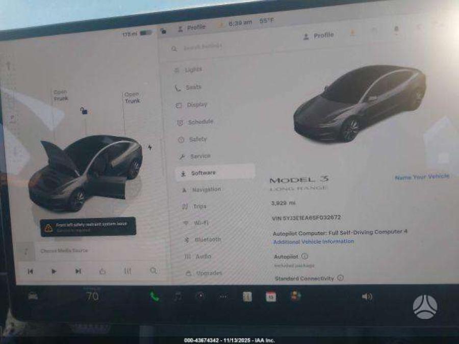 Серый Тесла Модель 3 2025 в Клайпеда, объемом двигателя 0.00 л и пробегом 4 тыс. км за 14000 €, фото 19 на AUTOMOTO.COM.LV