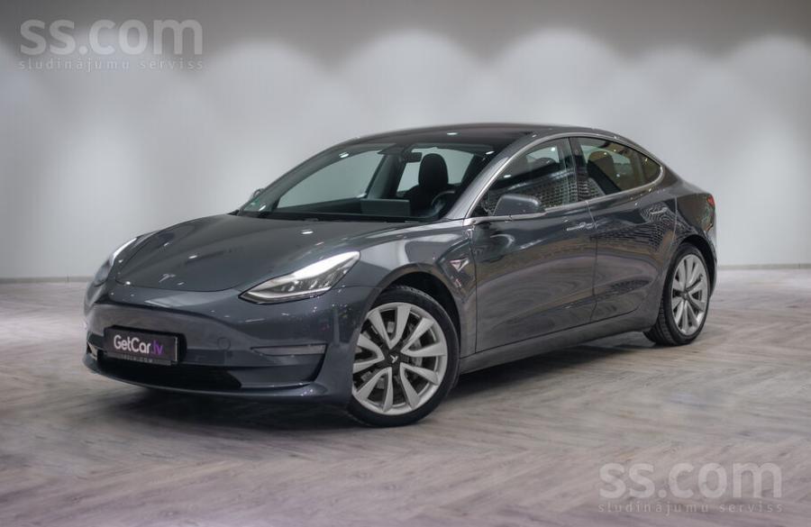 Pelēks Tesla Model 3 2019 Rīga, ar dzinēja tilpumu 0.00 L un nobraukumu 122 tūkst. km par 19900 €, foto 1 vietnē AUTOMOTO.COM.LV