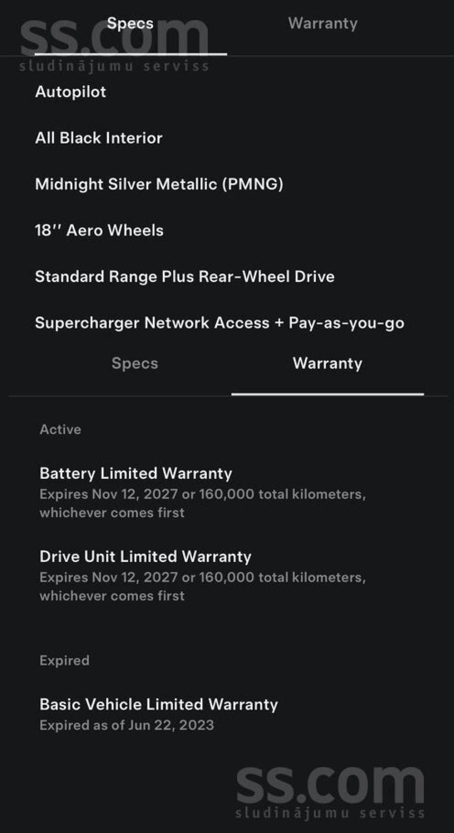 Pelēks Tesla Model 3 2019 Rīga, ar dzinēja tilpumu 0.00 L un nobraukumu 128 tūkst. km par 16850 €, foto 10 vietnē AUTOMOTO.COM.LV