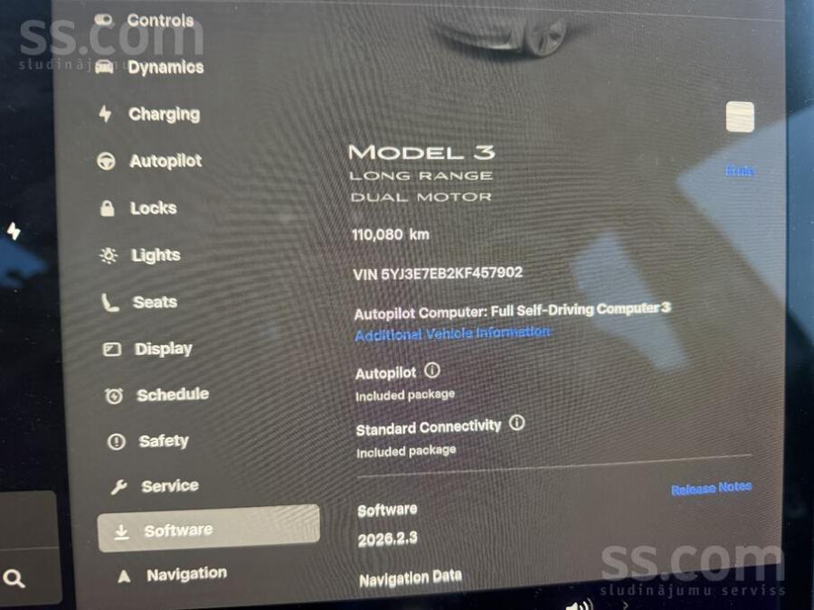 Pelēks Tesla Model 3 2019 Rīga, ar dzinēja tilpumu 0.00 L un nobraukumu 110 tūkst. km par 19900 €, foto 13 vietnē AUTOMOTO.COM.LV