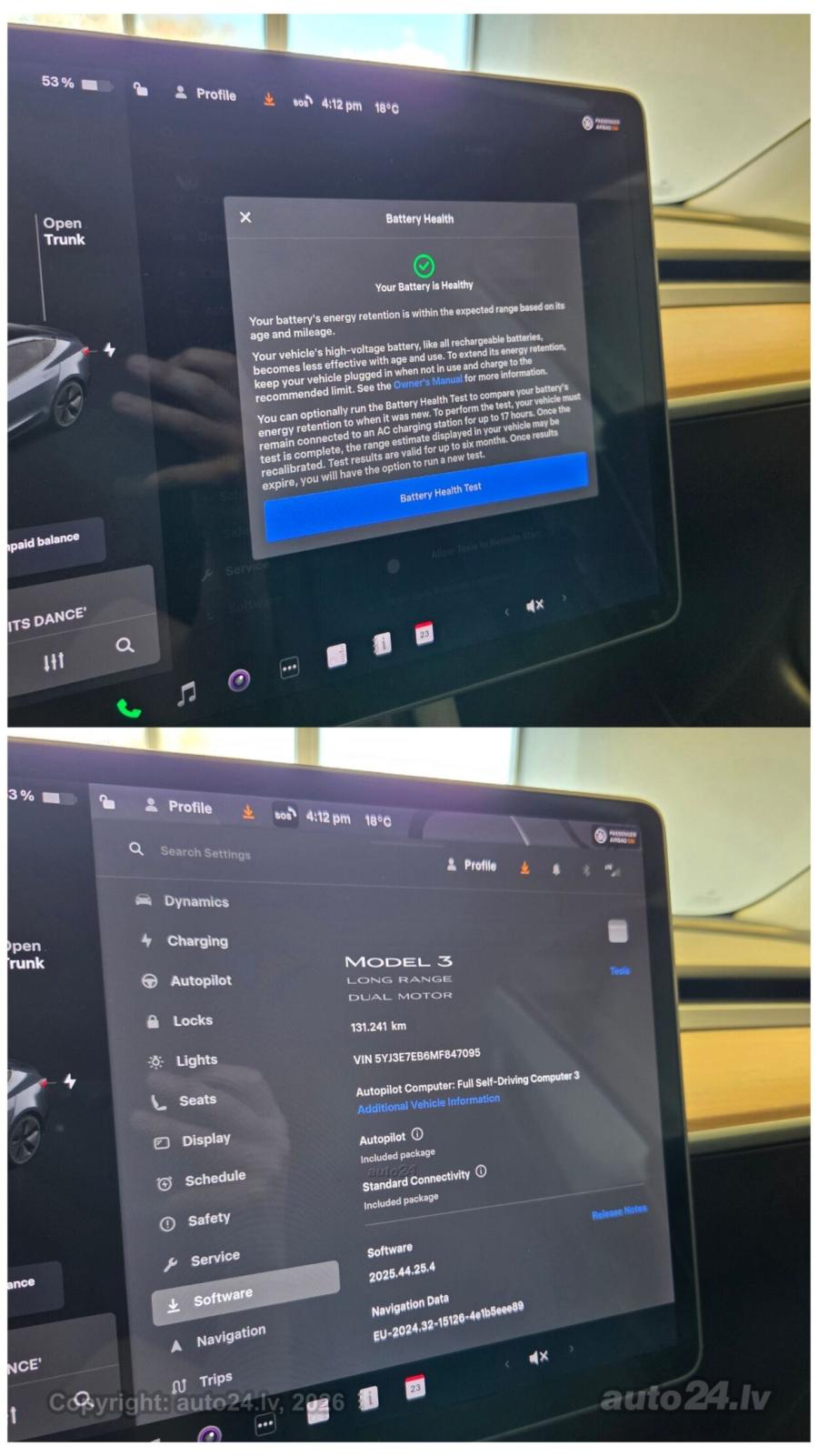 Pelēks Tesla Model 3 2020 Tartu, ar dzinēja tilpumu 0.00 L un nobraukumu 131 tūkst. km par 24990 €, foto 10 vietnē AUTOMOTO.COM.LV