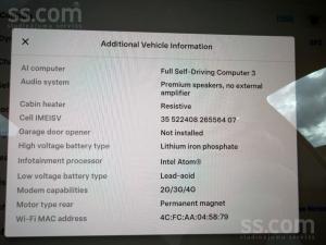 Grey Tesla Model 3 2020 in Riga, with an engine capacity of 0.00 L and mileage of 95 thousand km for 20500 €, photo 13 on AUTOMOTO.COM.LV