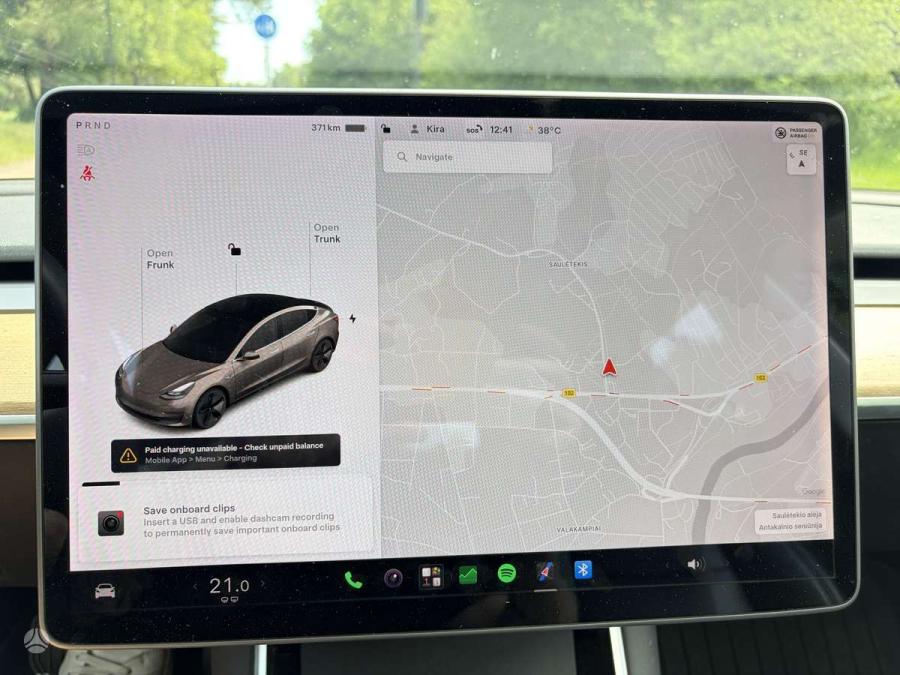 Pelēks Tesla Model 3 2020 Viļņa, ar dzinēja tilpumu 0.00 L un nobraukumu 200 tūkst. km par 17900 €, foto 10 vietnē AUTOMOTO.COM.LV