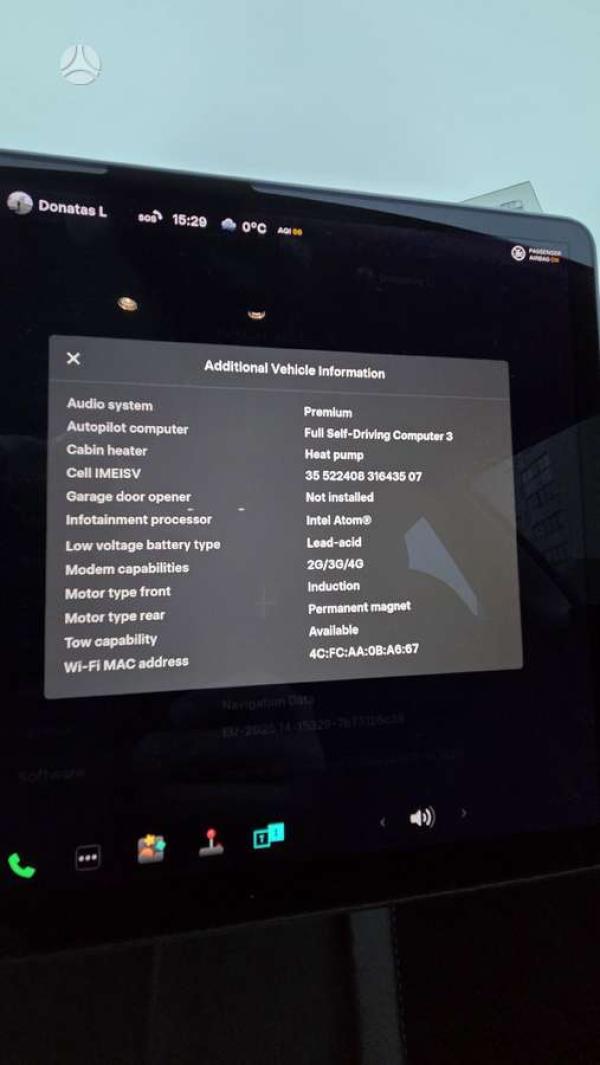 Серый Тесла Модель 3 2021 в Вильнюс, объемом двигателя 0.00 л и пробегом 133 тыс. км за 22999 €, фото 9 на AUTOMOTO.COM.LV