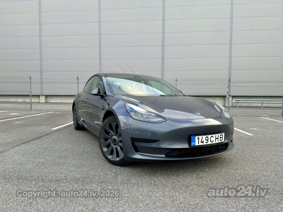 Pelēks Tesla Model 3 2021 Tallina, ar dzinēja tilpumu 0.00 L un nobraukumu 92 tūkst. km par 29990 €, foto 1 vietnē AUTOMOTO.COM.LV