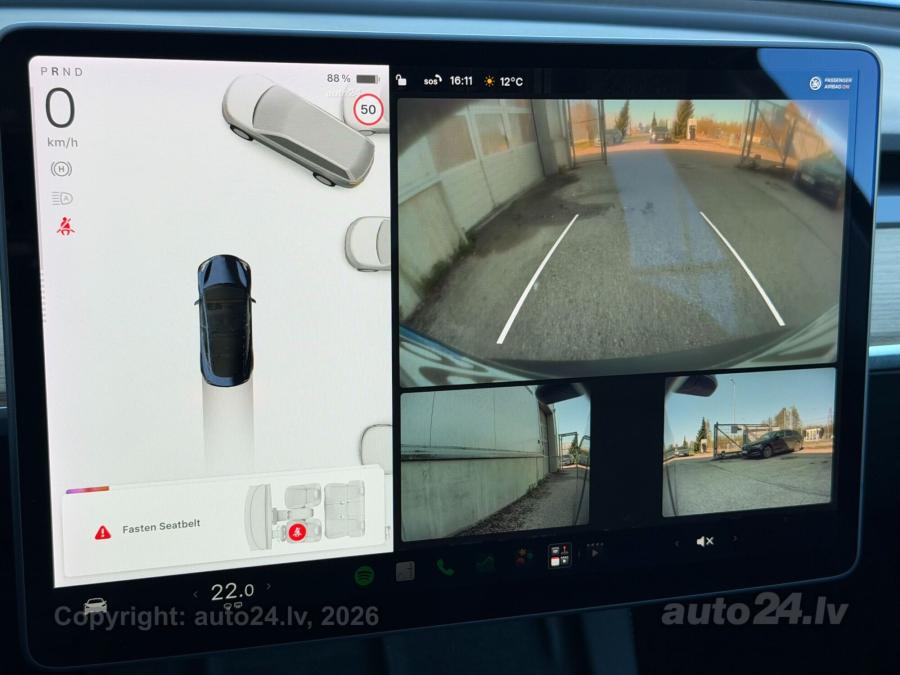 Pelēks Tesla Model 3 2021 Pērnava, ar dzinēja tilpumu 0.00 L un nobraukumu 88 tūkst. km par 26900 €, foto 18 vietnē AUTOMOTO.COM.LV