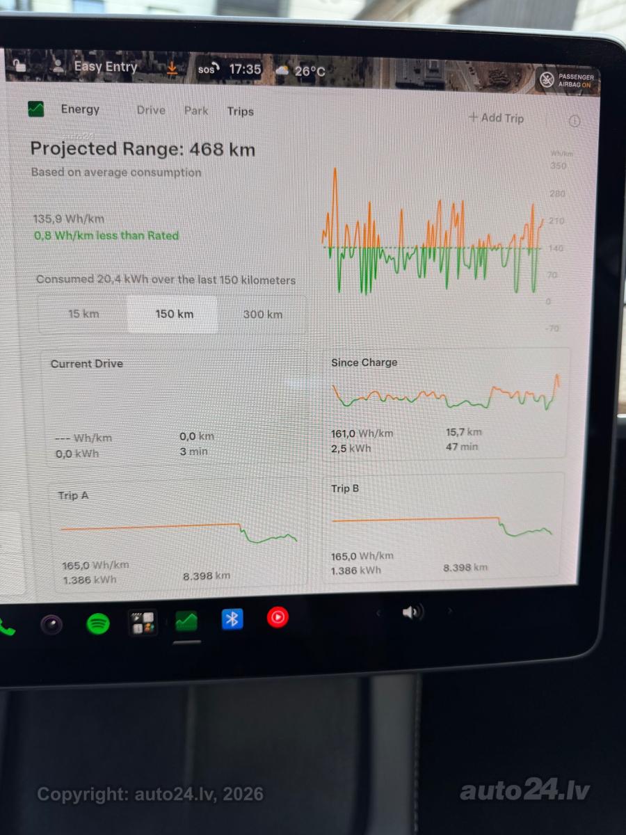 Pelēks Tesla Model 3 2021 Tallina, ar dzinēja tilpumu 0.00 L un nobraukumu 169 tūkst. km par 23900 €, foto 21 vietnē AUTOMOTO.COM.LV