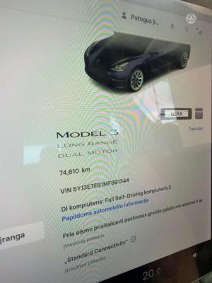 Pelēks Tesla Model 3 2021 Alīta, ar dzinēja tilpumu 0.00 L un nobraukumu 74 tūkst. km par 27900 €, foto 14 vietnē AUTOMOTO.COM.LV
