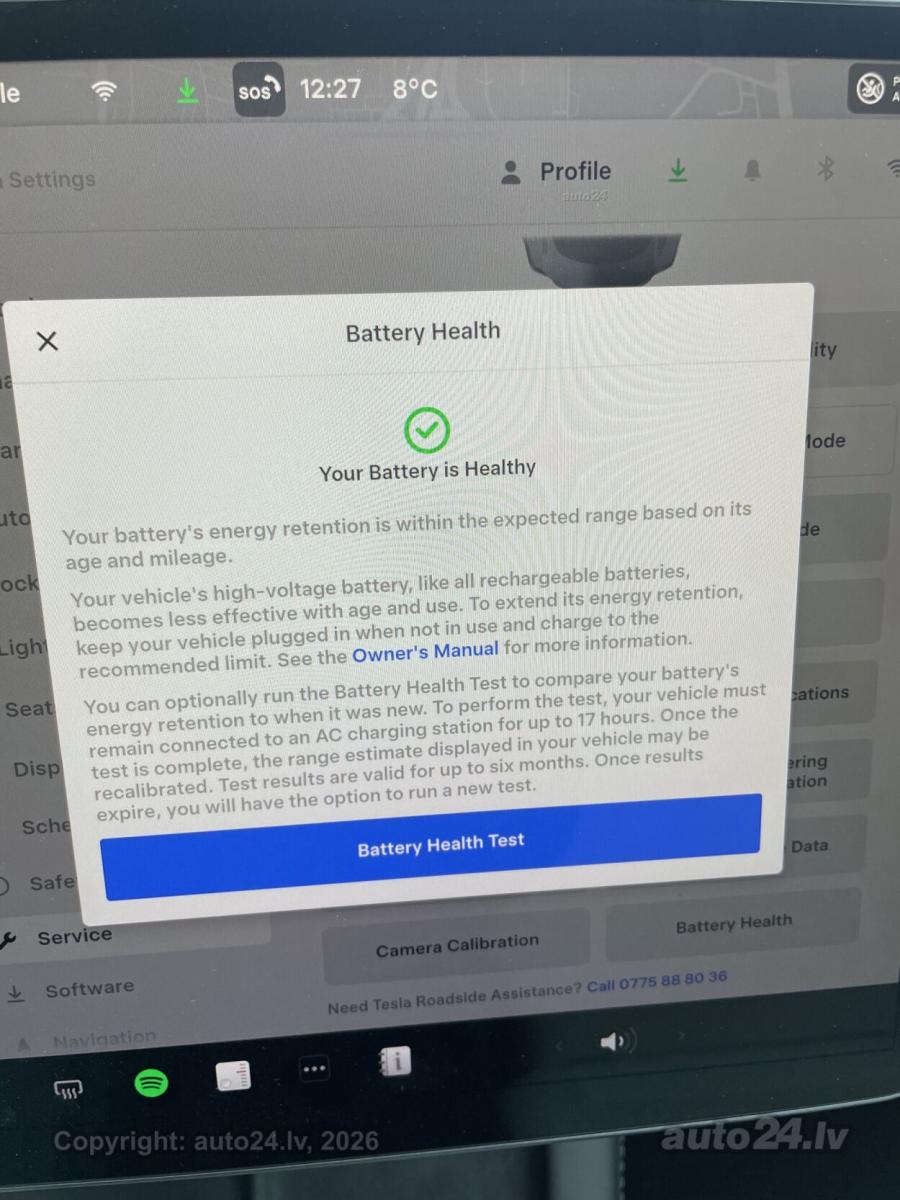Grey Tesla Model 3 2022 in Tallinn, with an engine capacity of 0.00 L and mileage of 120 thousand km for 26900 €, photo 14 on AUTOMOTO.COM.LV