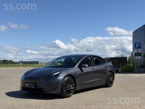 Grey Tesla Model 3 2022 in Riga, with an engine capacity of 0.00 L and mileage of 50 thousand km for 34900 €, photo 5 on AUTOMOTO.COM.LV