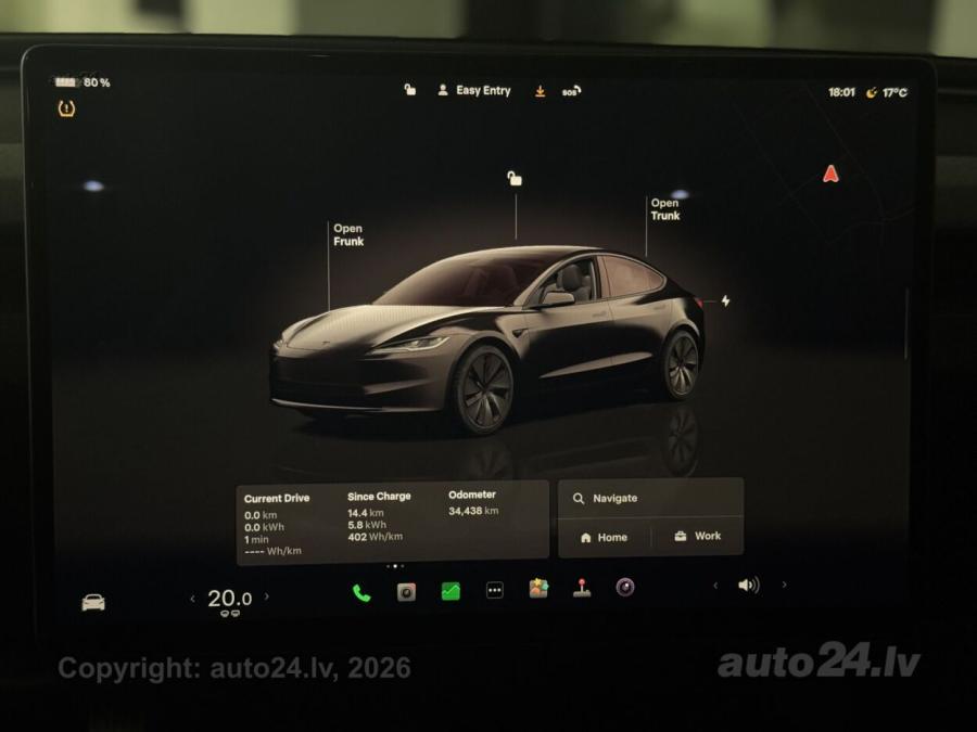 Pelēks Tesla Model 3 2024 Tallina, ar dzinēja tilpumu 0.00 L un nobraukumu 34 tūkst. km par 35990 €, foto 17 vietnē AUTOMOTO.COM.LV