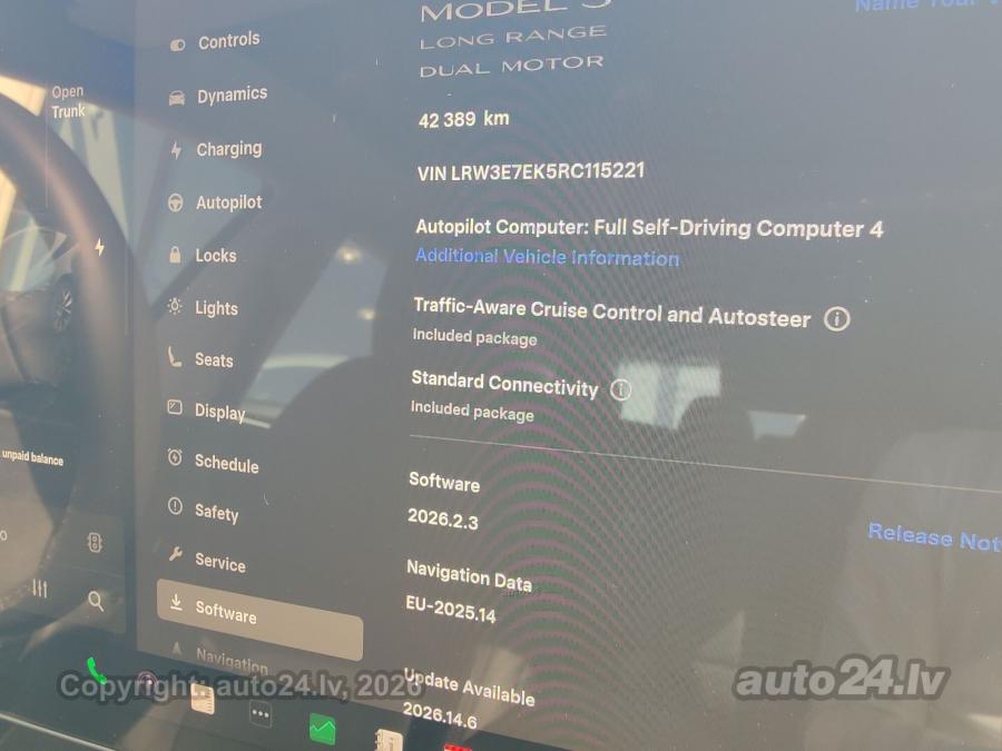 Pelēks Tesla Model 3 2024 Tartu, ar dzinēja tilpumu 0.00 L un nobraukumu 42 tūkst. km par 44900 €, foto 16 vietnē AUTOMOTO.COM.LV