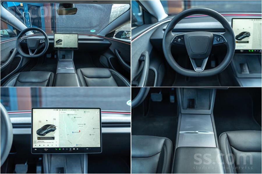 Grey Tesla Model 3 2024 in Riga, with an engine capacity of 0.00 L and mileage of 103 thousand km for 37900 €, photo 35 on AUTOMOTO.COM.LV