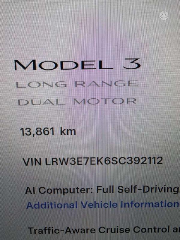 Pelēks Tesla Model 3 2025 Kauņa, ar dzinēja tilpumu 0.00 L un nobraukumu 14 tūkst. km par 41000 €, foto 10 vietnē AUTOMOTO.COM.LV