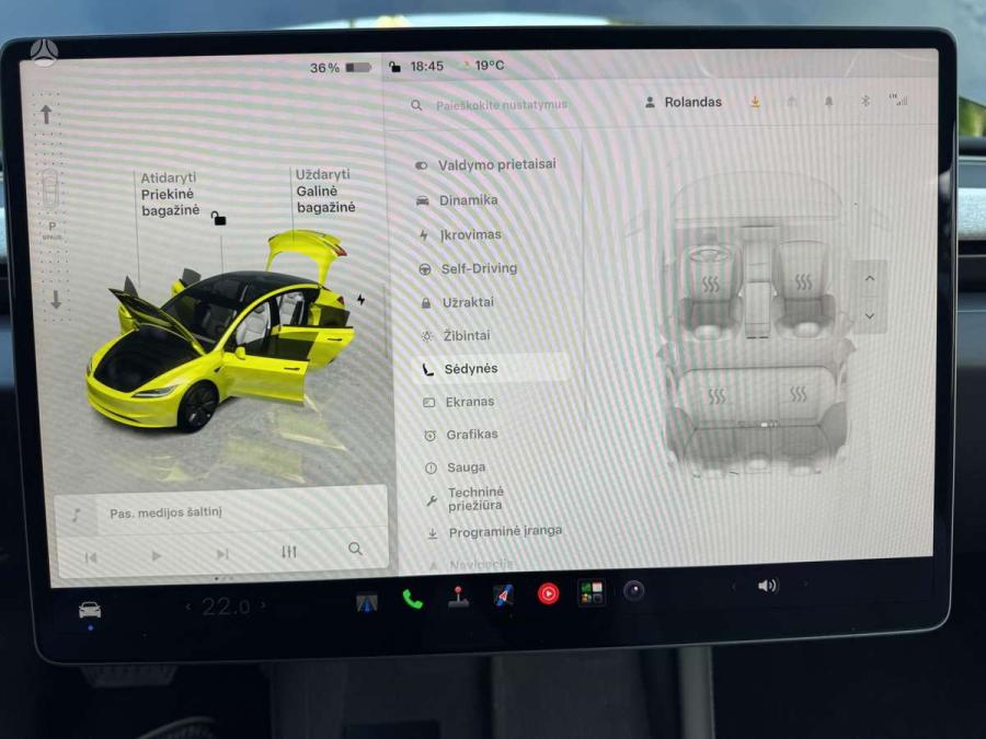 Pelēks Tesla Model 3 2025 Klaipėda, ar dzinēja tilpumu 0.00 L un nobraukumu 11 tūkst. km par 33900 €, foto 38 vietnē AUTOMOTO.COM.LV