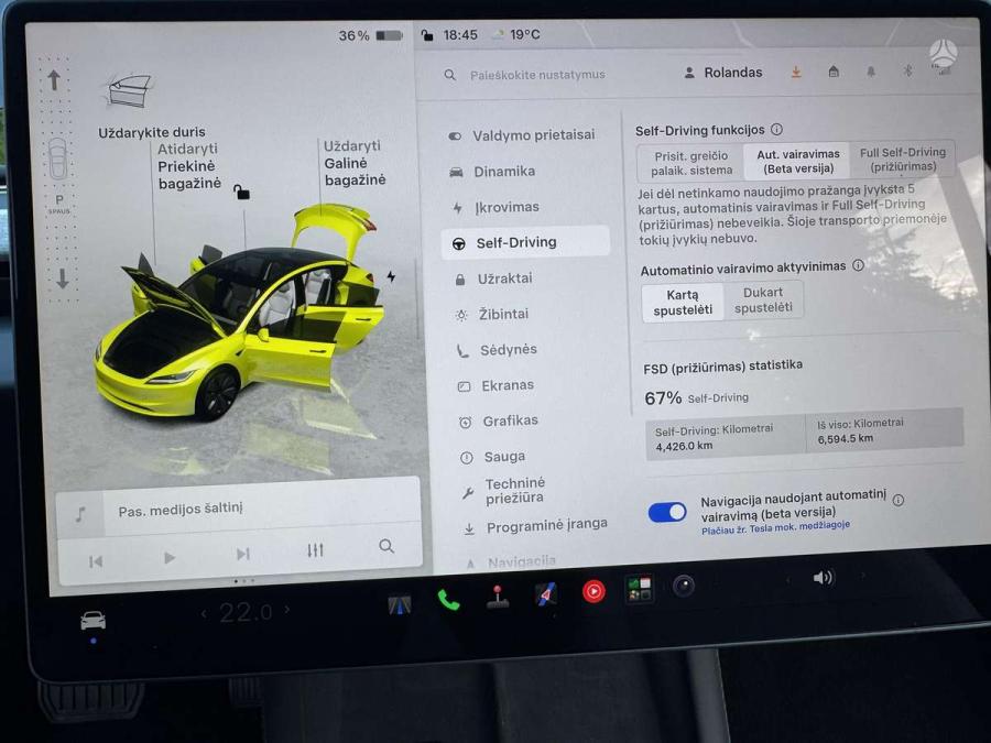 Pelēks Tesla Model 3 2025 Klaipėda, ar dzinēja tilpumu 0.00 L un nobraukumu 11 tūkst. km par 33900 €, foto 39 vietnē AUTOMOTO.COM.LV