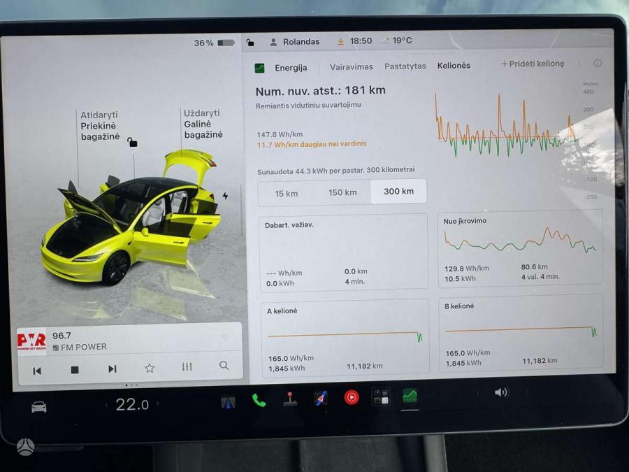 Pelēks Tesla Model 3 2025 Klaipėda, ar dzinēja tilpumu 0.00 L un nobraukumu 11 tūkst. km par 33900 €, foto 46 vietnē AUTOMOTO.COM.LV