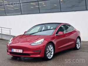 Red Tesla Model 3 2020 in Riga, with an engine capacity of 0.00 L and mileage of 126 thousand km for 21777 €, photo  on AUTOMOTO.COM.LV