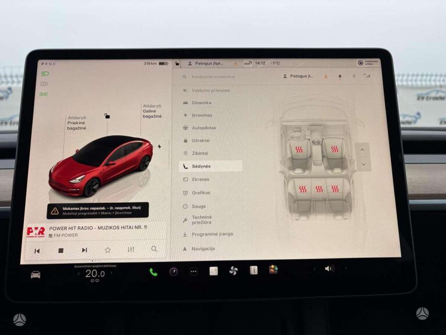 Red Tesla Model 3 2022 in Vilnius, with an engine capacity of 0.00 L and mileage of 116 thousand km for 25800 €, photo 11 on AUTOMOTO.COM.LV