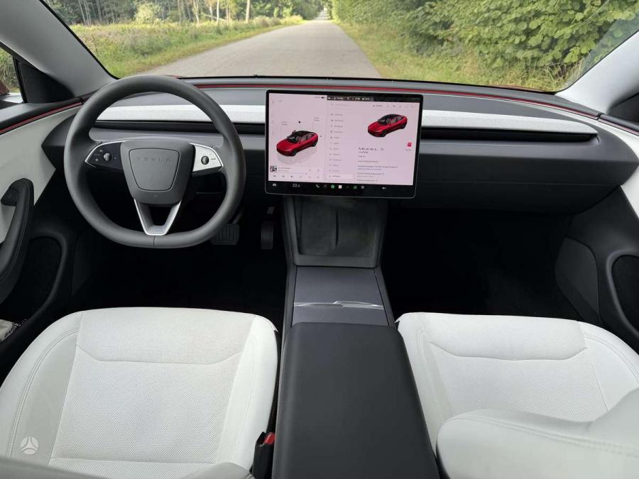 Sarkans Tesla Model 3 2026 Kauņa, ar dzinēja tilpumu 0.00 L un nobraukumu 4 tūkst. km par 36500 €, foto 13 vietnē AUTOMOTO.COM.LV