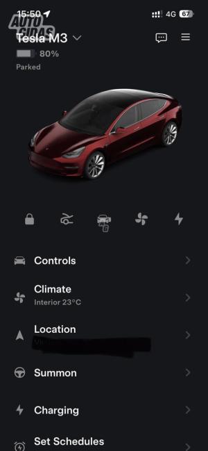 Red Tesla Model 3 2017 in Vilnius, with an engine capacity of 0.00 L and mileage of 68 thousand km for 17400 €, photo 21 on AUTOMOTO.COM.LV