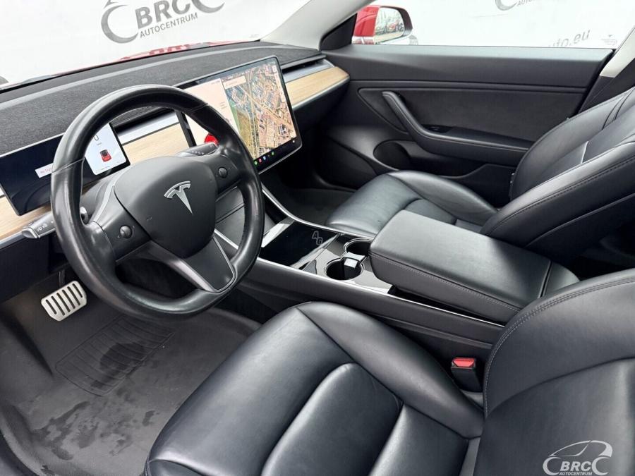 Red Tesla Model 3 2019 in Avizieniai, with an engine capacity of 0.00 L and mileage of 173 thousand km for 23000 €, photo 22 on AUTOMOTO.COM.LV