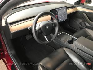 Red Tesla Model 3 2021 in Tallinn, with an engine capacity of 0.00 L and mileage of 58 thousand km for 30990 €, photo 5 on AUTOMOTO.COM.LV