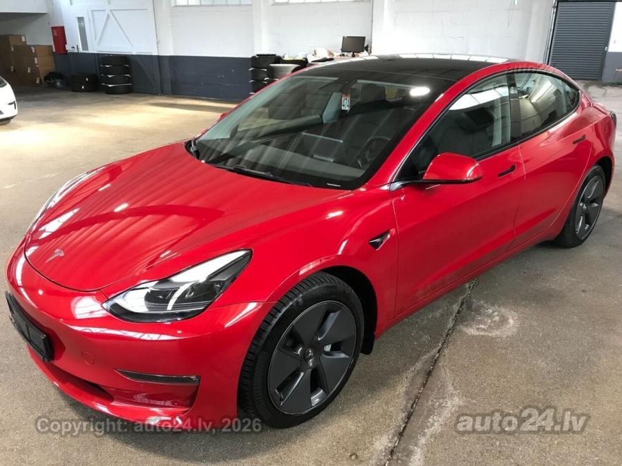 Red Tesla Model 3 2021 in Tallinn, with an engine capacity of 0.00 L and mileage of 58 thousand km for 30990 €, photo 22 on AUTOMOTO.COM.LV