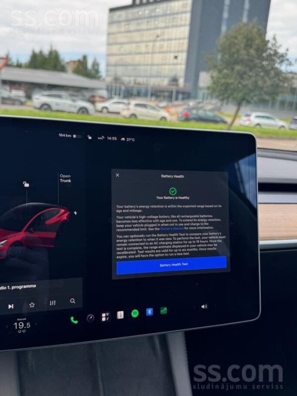 Sarkans Tesla Model 3 2021 Rīga, ar dzinēja tilpumu 0.00 L un nobraukumu 74 tūkst. km par 28200 €, foto 7 vietnē AUTOMOTO.COM.LV