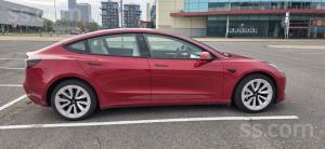 Red Tesla Model 3 2021 in Riga, with an engine capacity of 0.00 L and mileage of 200 thousand km for 19500 €, photo  on AUTOMOTO.COM.LV