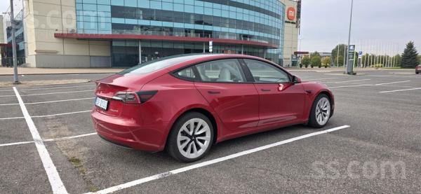 Sarkans Tesla Model 3 2021 Rīga, ar dzinēja tilpumu 0.00 L un nobraukumu 200 tūkst. km par 19500 €, foto 5 vietnē AUTOMOTO.COM.LV