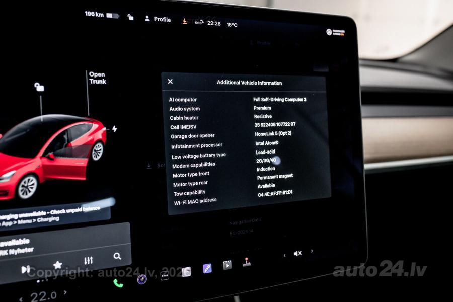 Tesla Model 3 2019 Pērnava, ar dzinēja tilpumu 0.00 L un nobraukumu 210 tūkst. km par 18990 €, foto 21 vietnē AUTOMOTO.COM.LV