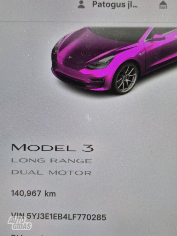 Tesla Model 3 2020 in Vilnius on AUTOMOTO.COM.LV Tesla Model 3 2020 in Vilnius, with an engine capacity of 0.00 L and mileage of 140 thousand km for 16000 €, photo 8 on AUTOMOTO.COM.LV